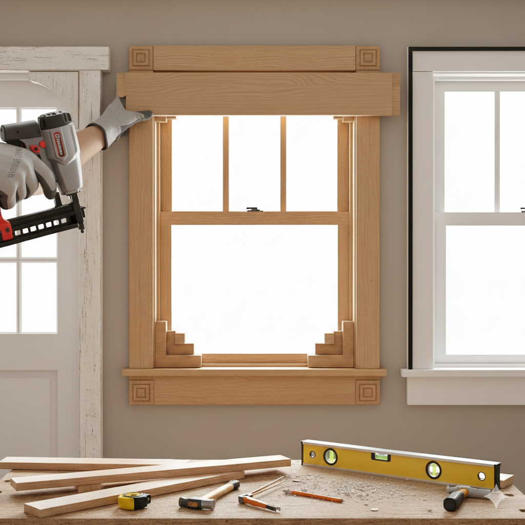 Easy DIY Window and Door Trim Ideas Without Miters - Crafting Your Home