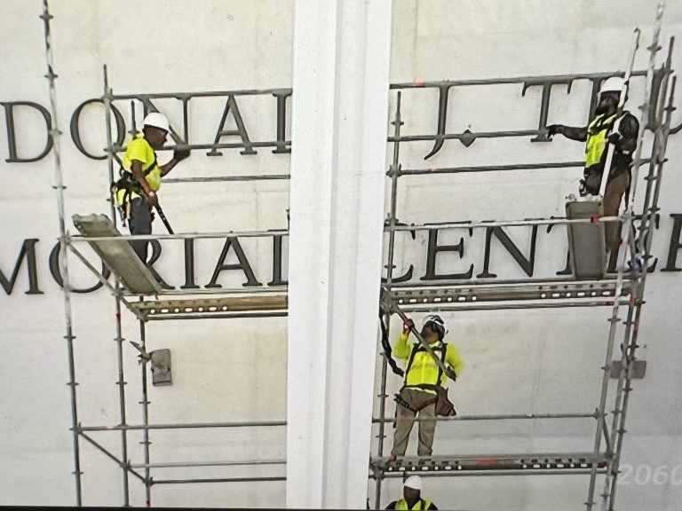 Kennedy Center Building Remains Covered After Trump Name Removal ...